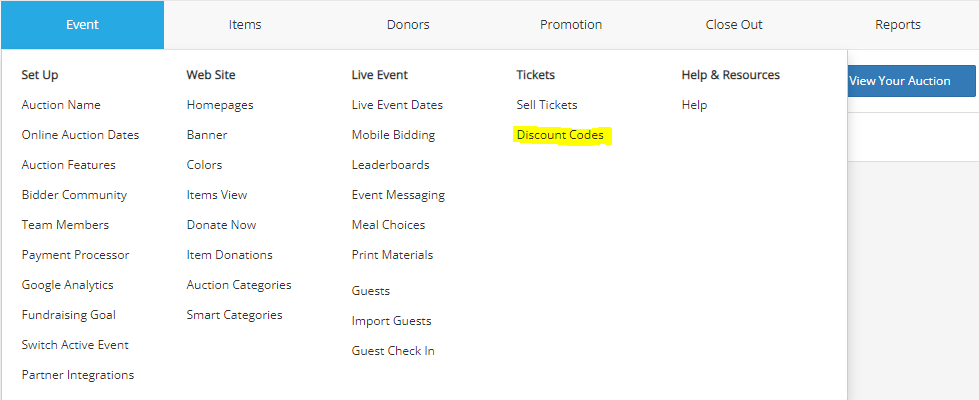 Creating and Using a Discount Code with Auction Ticket Sales – FrontStream