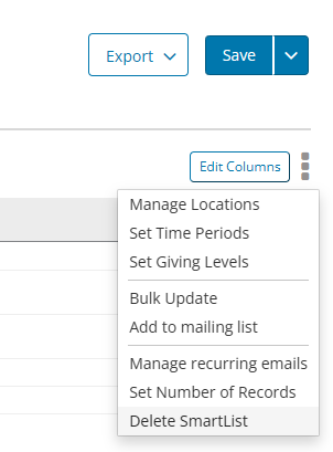 SmartList Options – FrontStream