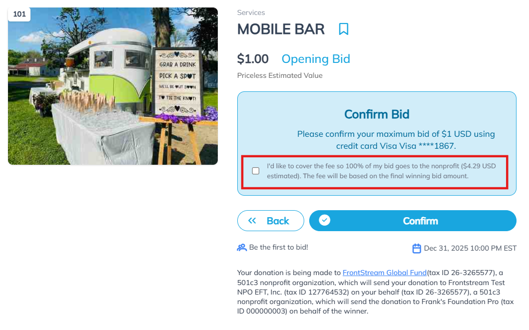 How to Place a Bid (New BFG UI) – FrontStream