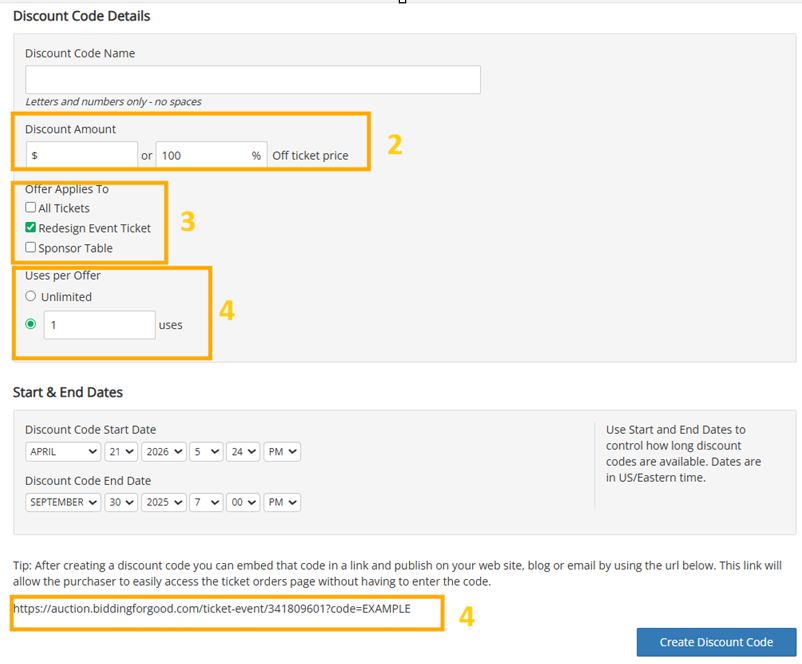 Discount Code Deep Links (New BFG UI) – FrontStream